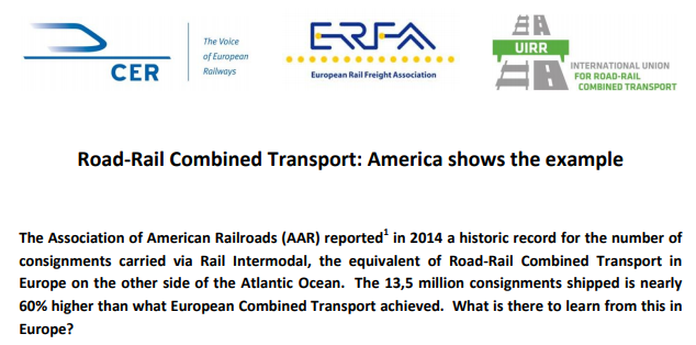 Joint statement on Rail intermodal - ERFA - European Rail Freight ...